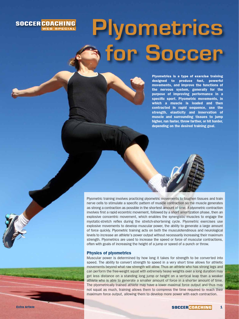 Plyometrics Training For Soccer PDF Free | PDF | Muscle Contraction ...