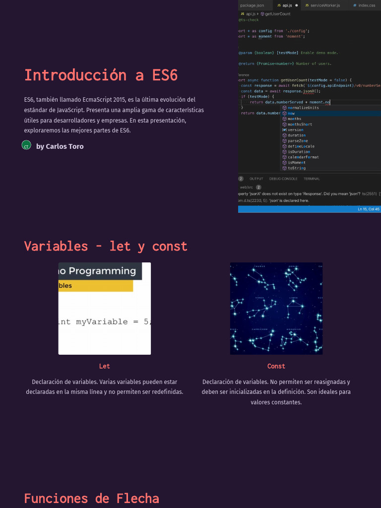 Introduccion A ES6 | PDF | Script Java | Herencia (Programación ...