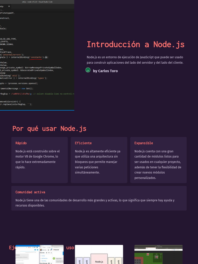 Introduccion NodeJS | PDF | Red mundial | Internet y web