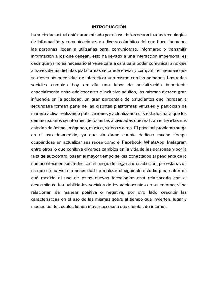 El Mal Uso De Las Redes Sociales Pdf Servicio De Redes Sociales