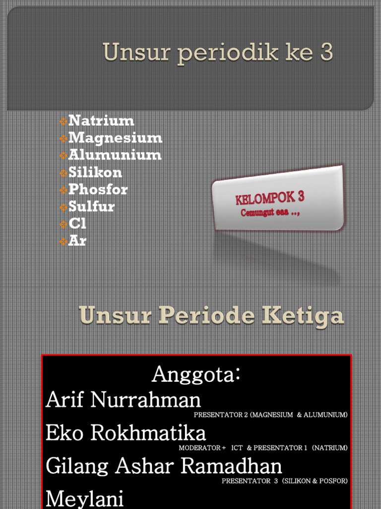 Unsur Periodik Ke 3 | PDF