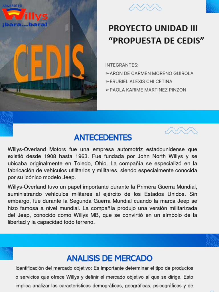 Diapositivas Del Proyecto Cedis | PDF | Economias | Business