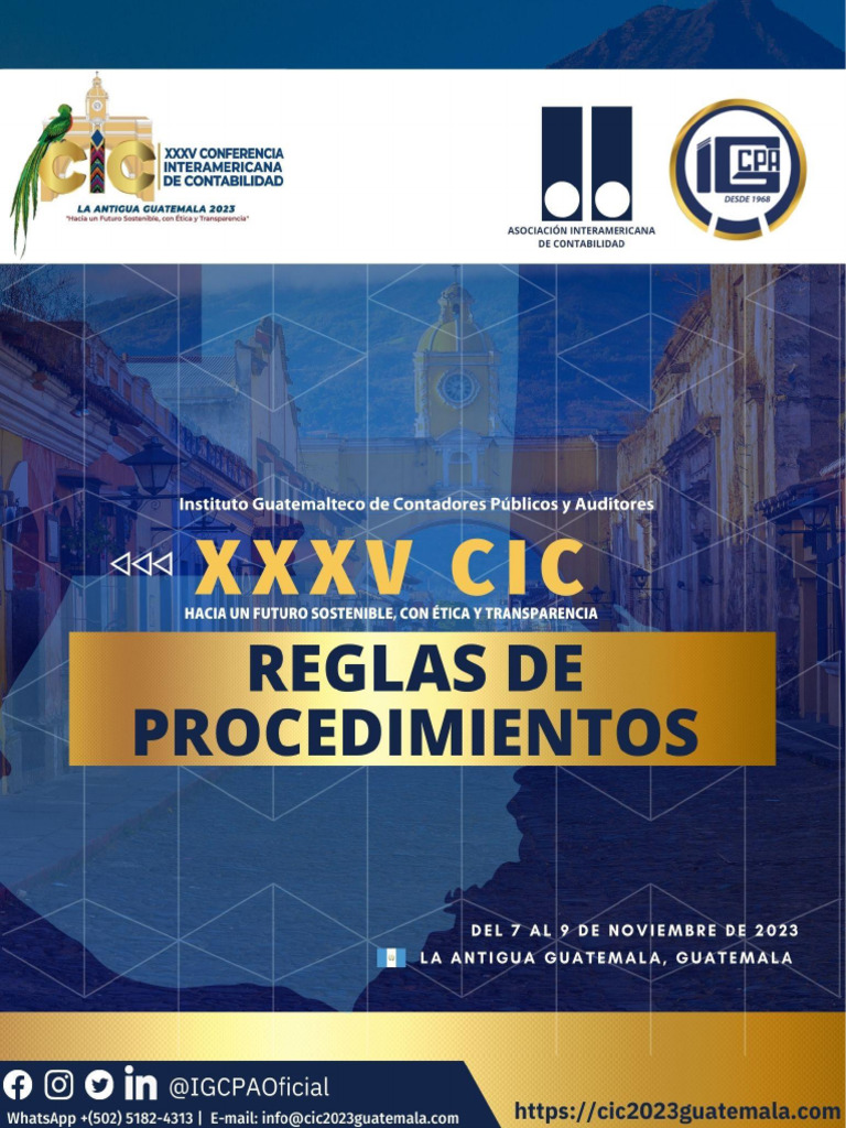 CIC 2023 Reglas de Procedimientos | PDF | Auditoría | Contabilidad