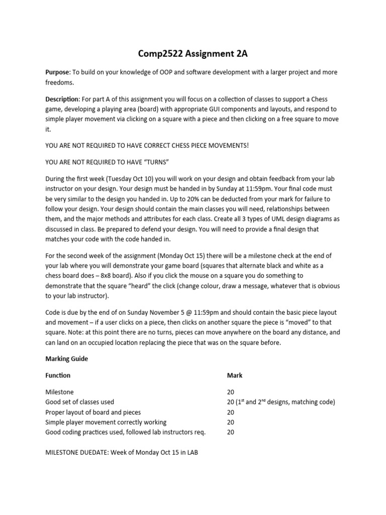 Comp2522 Assignment 2A | PDF | Class (Computer Programming) | Chess