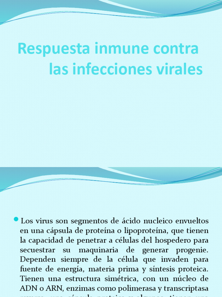 Respuesta Inmune Contra Las Infecciones Virales | PDF | Virus | Sistema inmune