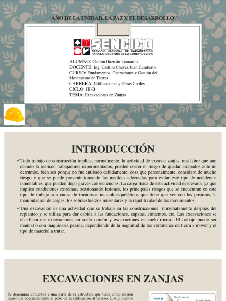 Excavaciones en Zanjas | PDF | Fundación (Ingeniería)