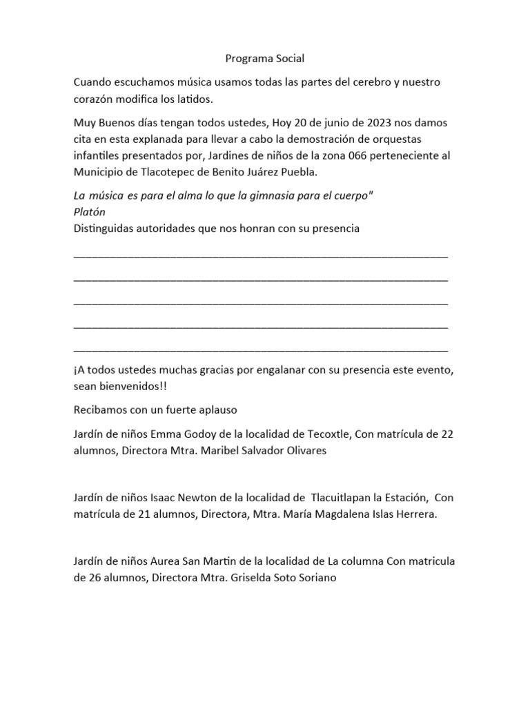 Programa Social | PDF