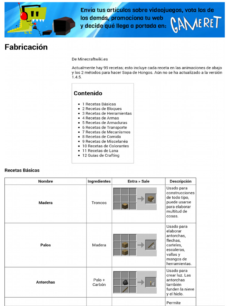 Guía Herramientas Minecraft | PDF