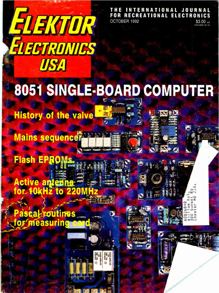 Elektor Electronics USA 1992 10 | PDF | Amplifier | Microphone