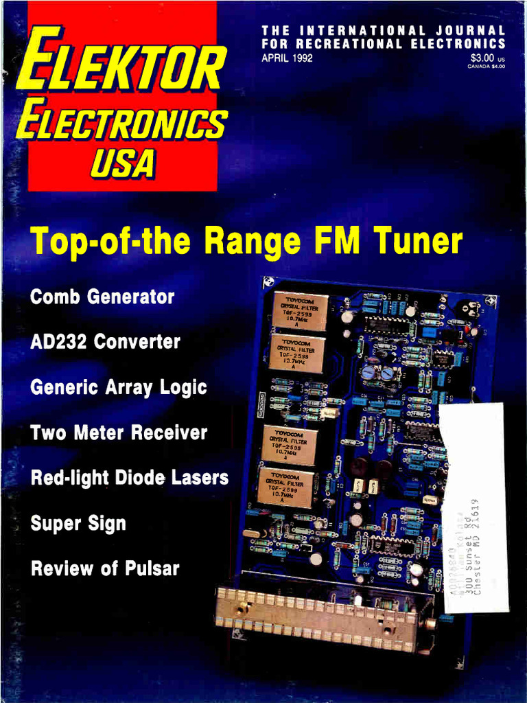 Elektor Electronics USA 1992 04 | PDF | Amplifier | Power Inverter