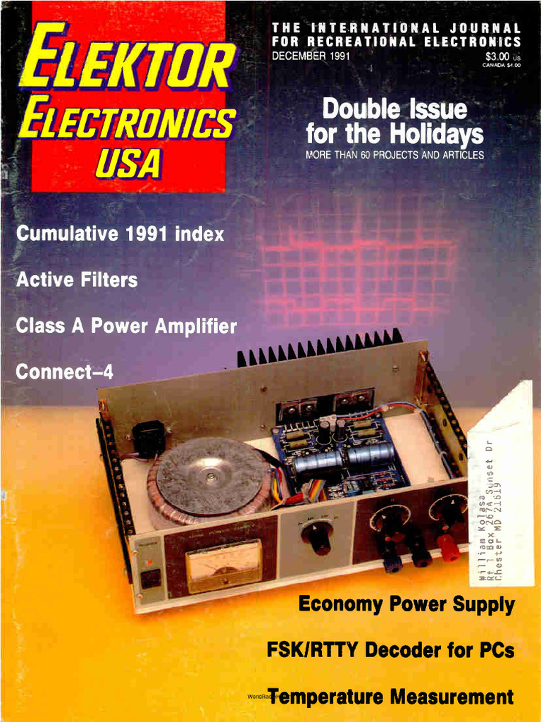 Elektor Electronics USA 1991 12 | PDF | Spice | Loudspeaker