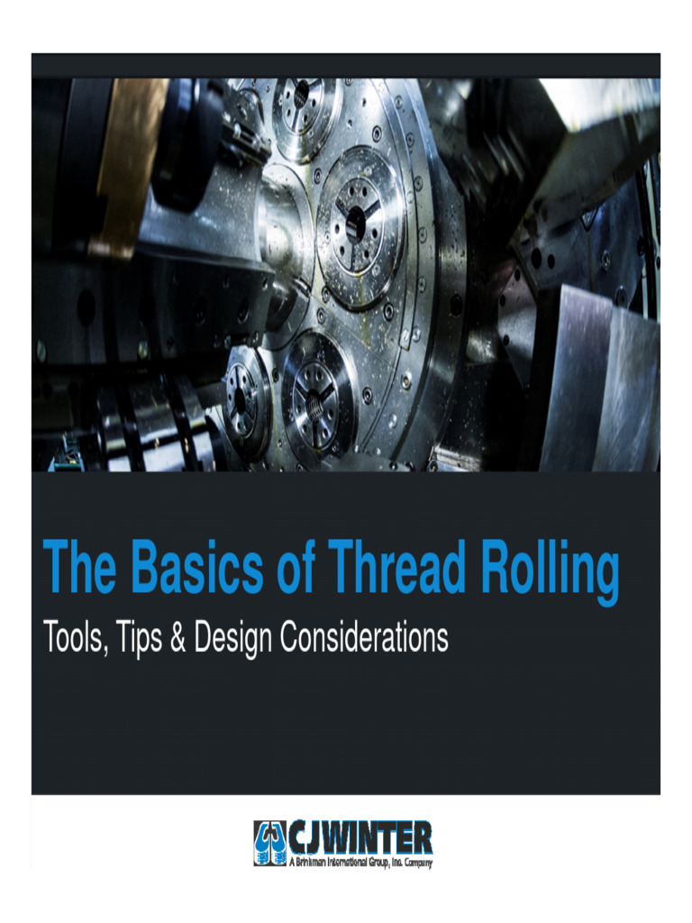 Basics of Thread Rolling Final LP 23JAN2017 | PDF | Hardness ...
