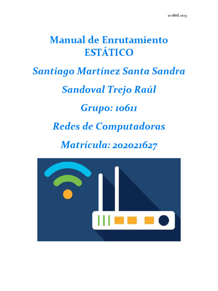 Manual estatico | PDF | Enrutador (Computación) | Dirección IP