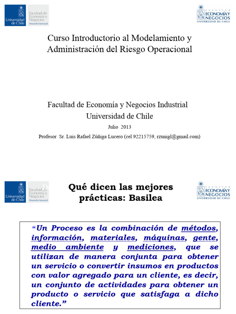 Administracion Riesgo Operacional Clase2 | PDF | Basilea Ii | Riesgo