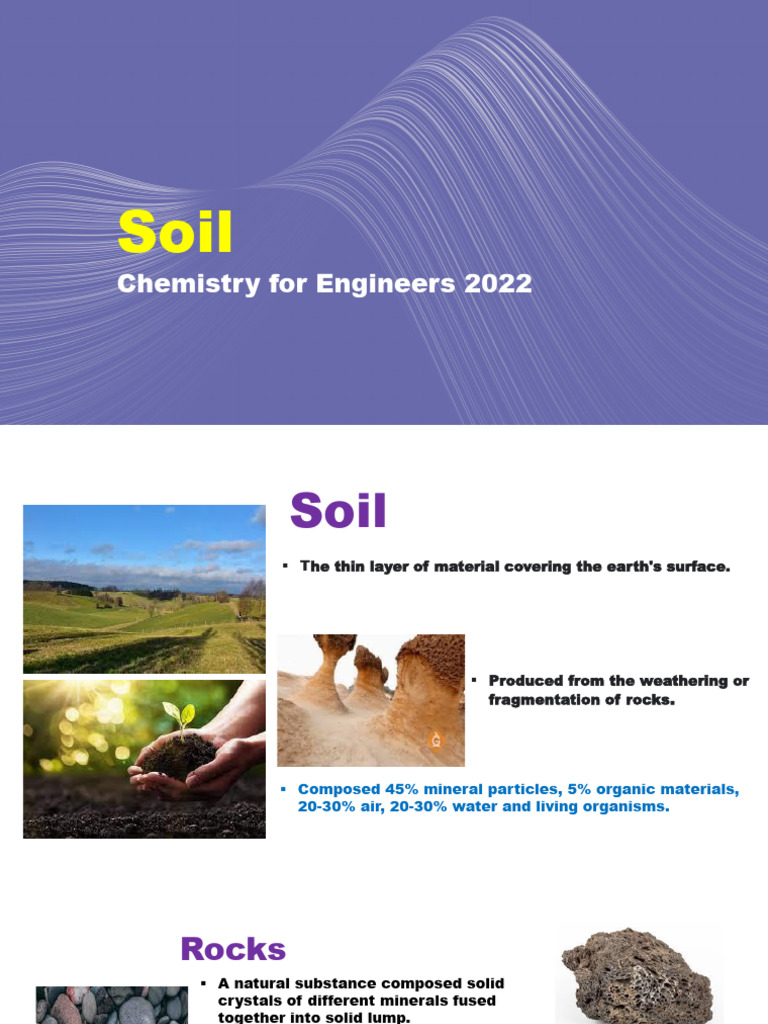 9 Chemistry For Engineers Soil | PDF | Rock (Geology) | Soil