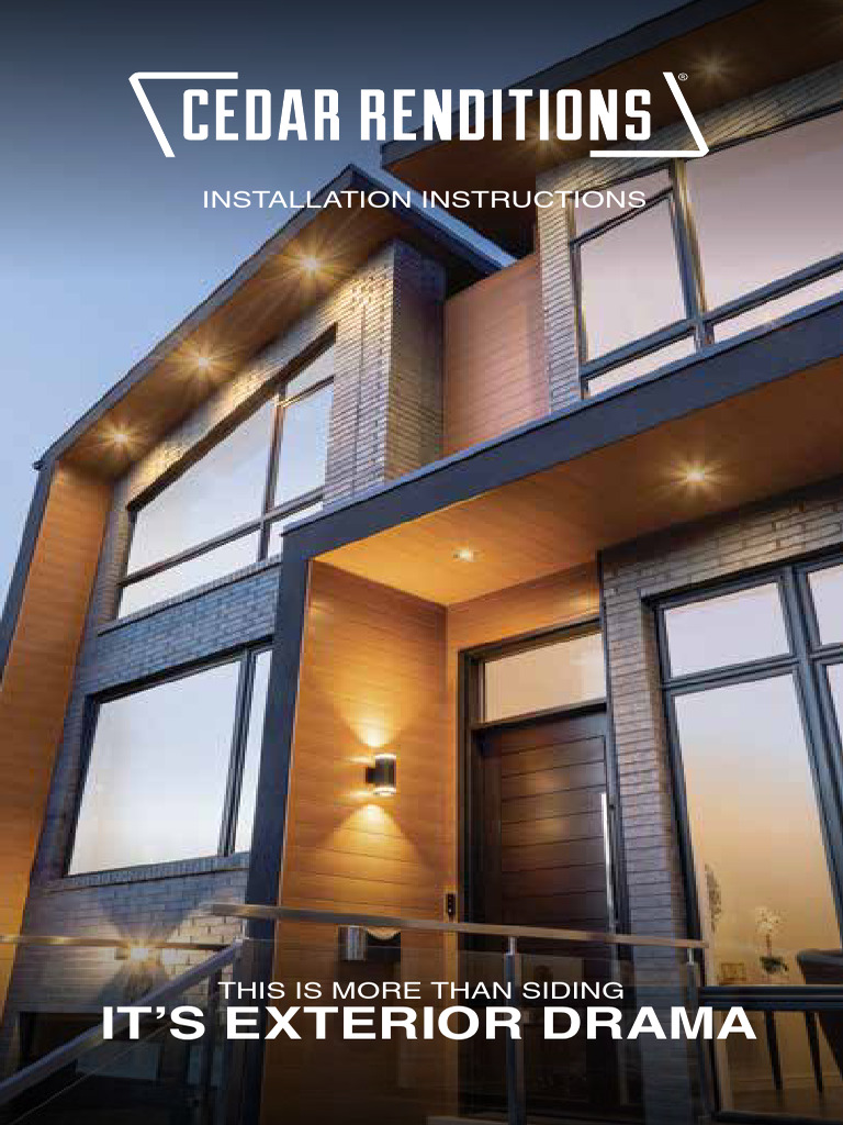 Cedar Renditions Install CA | PDF | Wall | Door