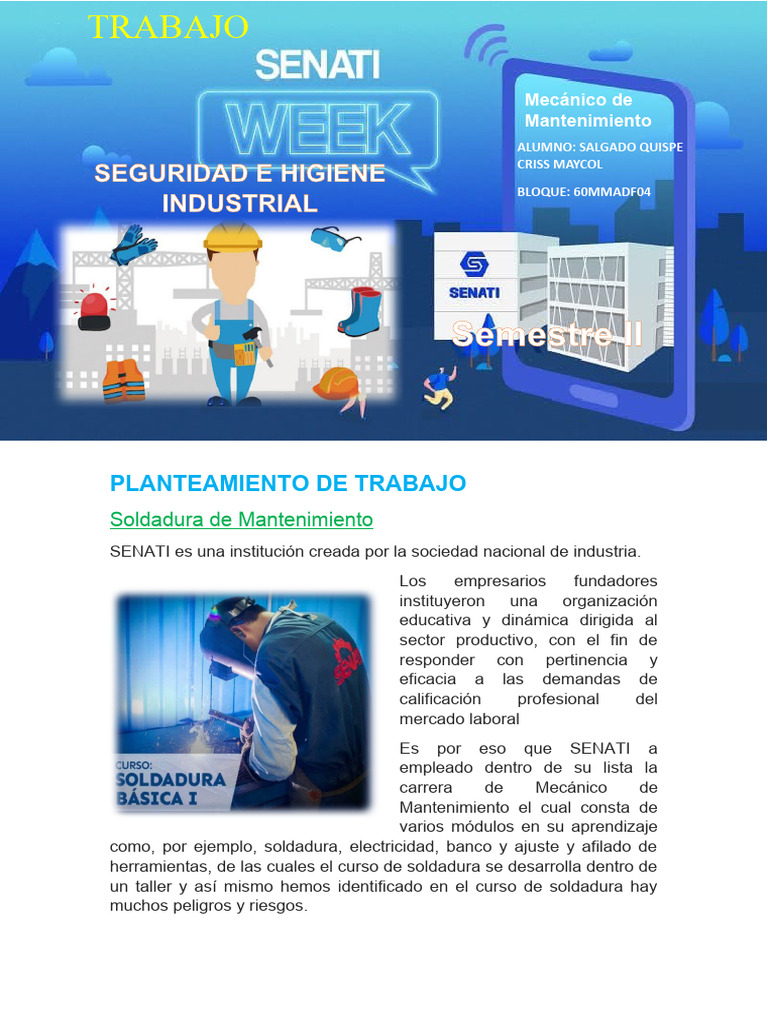 Trabajo Final Seg. e Higiene | PDF | Soldadura | Construcción