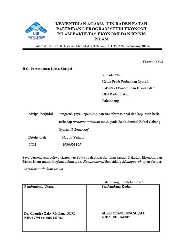 Form C1 Dan C2 - Nadila | PDF