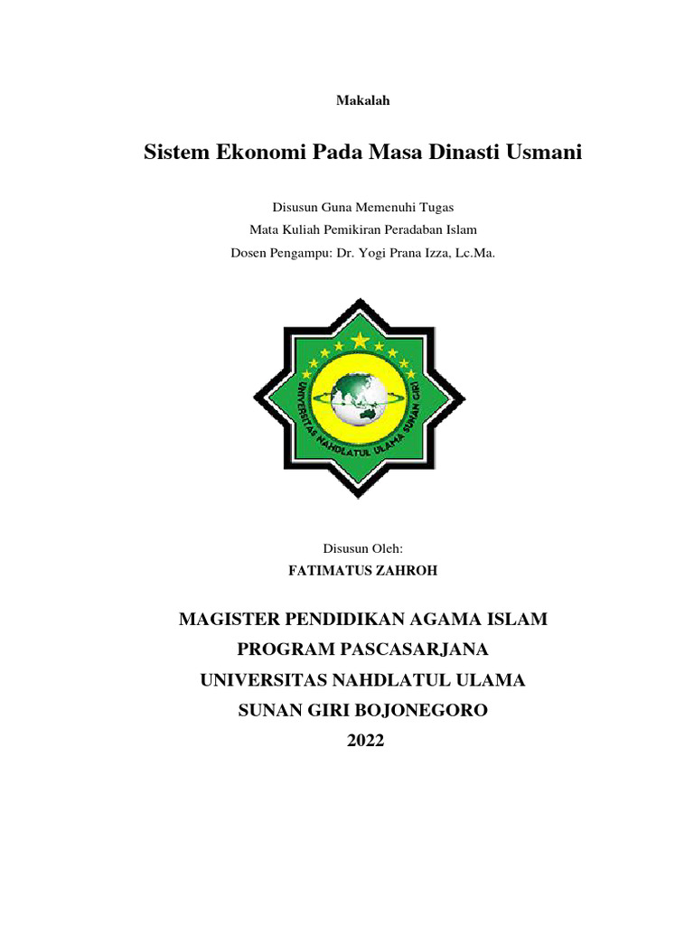 Sistem Ekonomi Pada Masa Turki Usmani | PDF