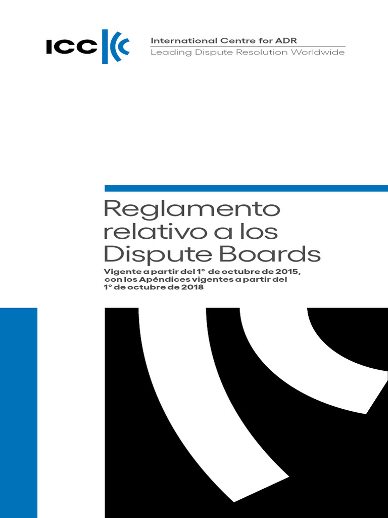Icc Dispute Board Rules Spanish Version | PDF | Arbitraje | Regulación
