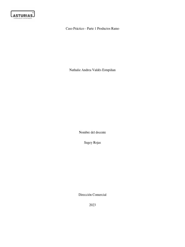 Caso Practico 1 Productos Ramo | PDF