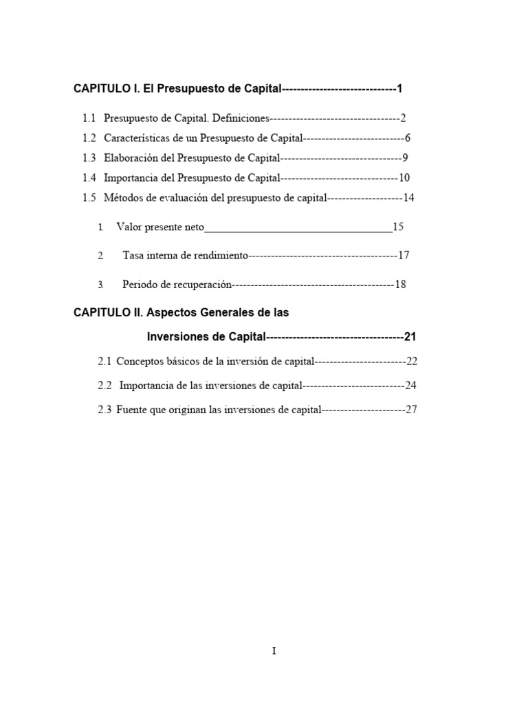 Presupuesto de Capital Tema 1 | PDF | Presupuesto | Business