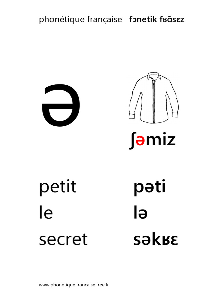 Symbole Phonetique Francais French Phonetic Symbol Schwa Image | PDF