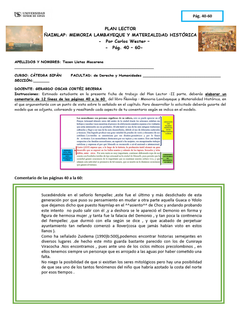 Plan Lector Ficha 2 | PDF