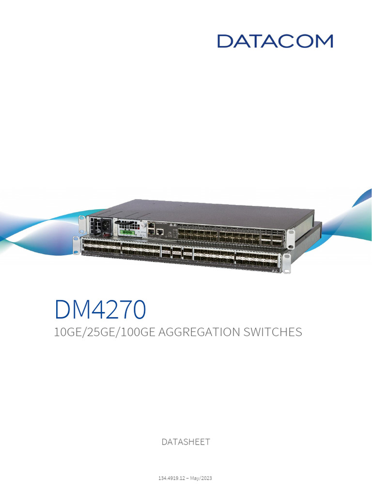 134.4919.12 - DM4270 - Datasheet | PDF | Network Switch | Networking