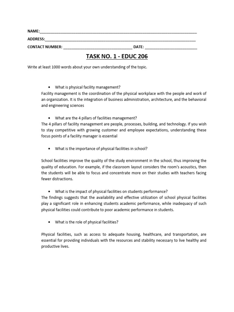 Task 1. Educ 206 | PDF