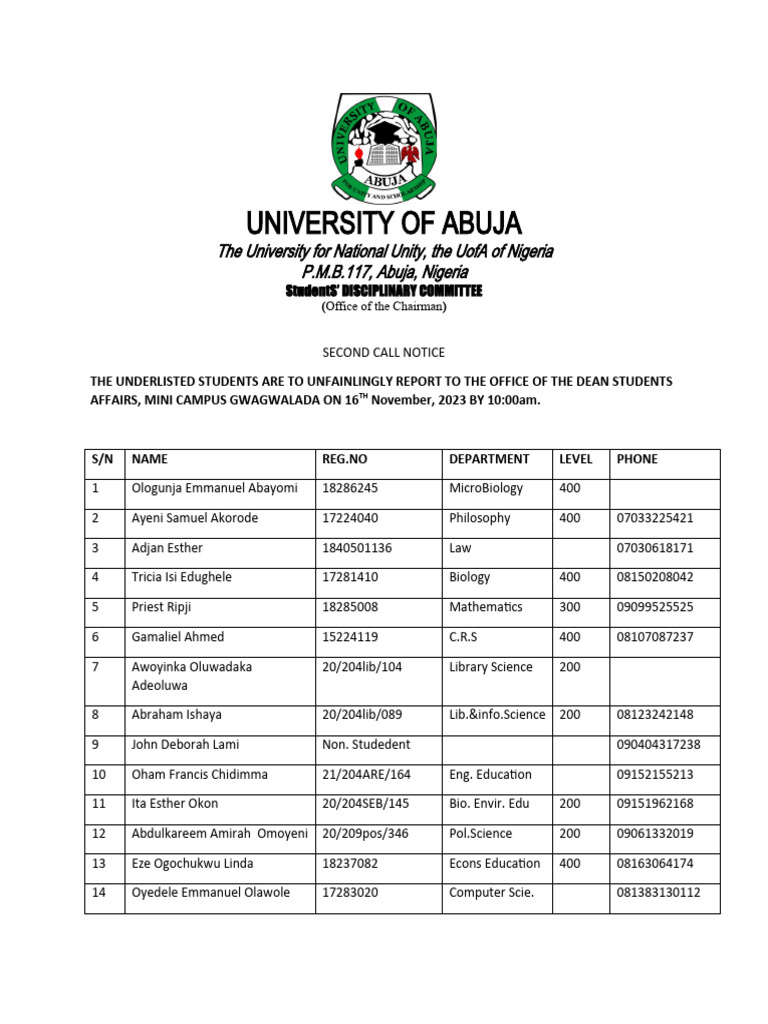 Second Call Notice November 2023 - 085153 | PDF | Observation | Science
