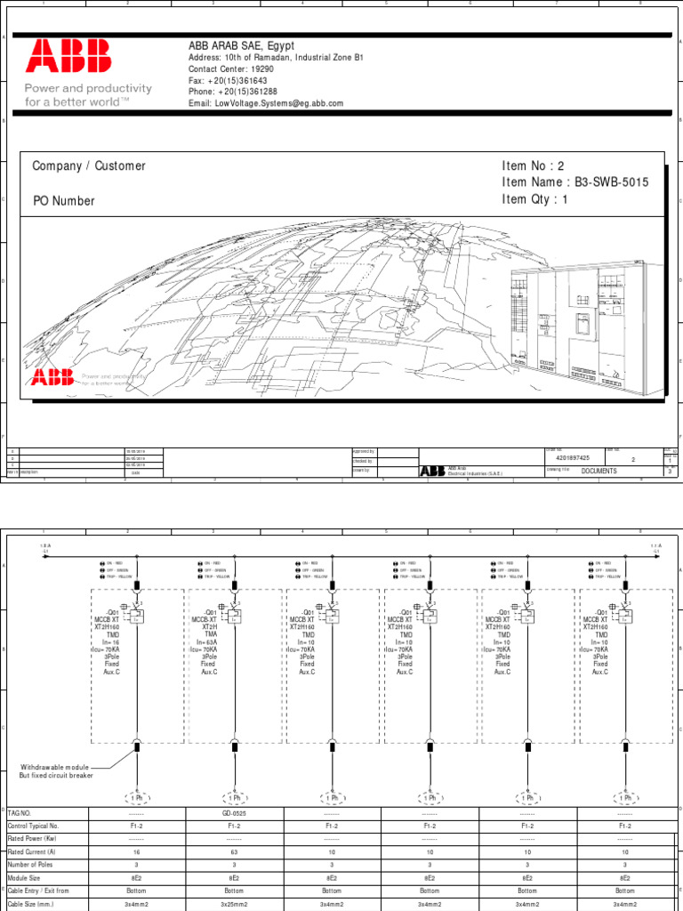 LV Switchgear and MCC B3-SWB-5015 | PDF | Electrical Engineering ...