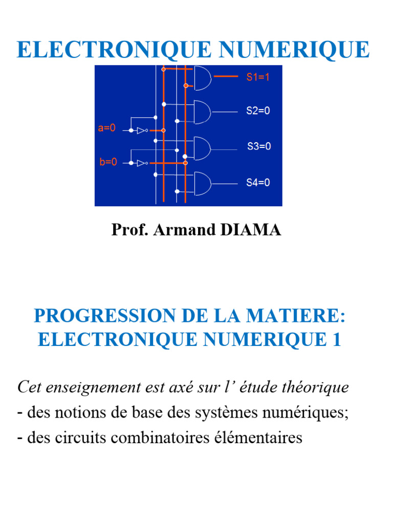 CM Eln Num 1 Chap0 Diama | PDF | Technologie et ingénierie