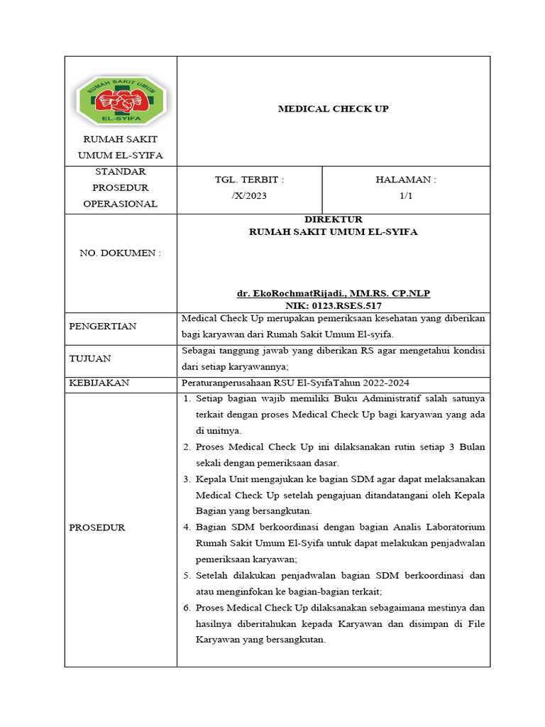 15 SPO Medical Check Up | PDF