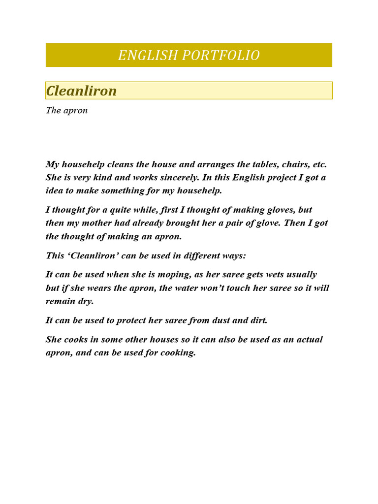 ENGLISH PORTFOLIO-smruthi | PDF