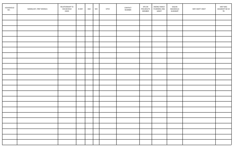 Household 4ps Form | PDF