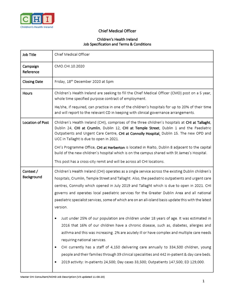 Chief Medical Officer | PDF | Health Care | Patient Safety