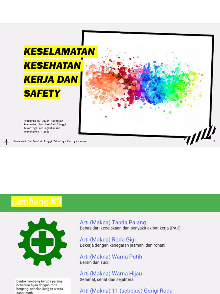 Session 02 - Filosofi Konsep Dasar K3 | PDF