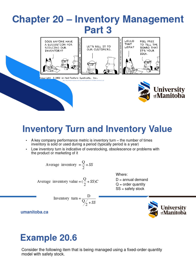 Ch. 20 - Inventory Management - Part 3 - Skeleton | PDF | Inventory | Financial Economics