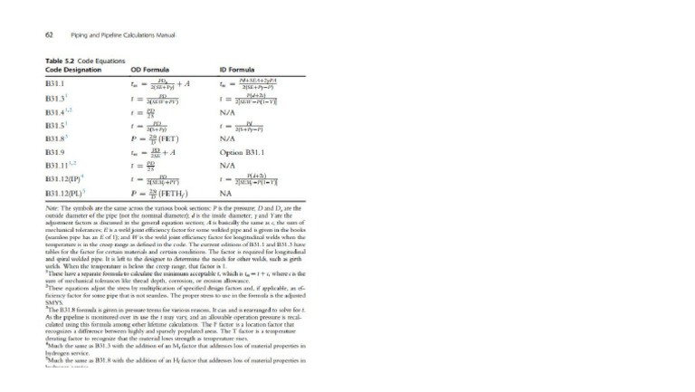 B31.4 Formula | PDF