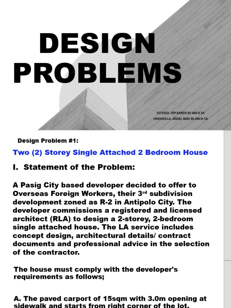 Design Problems | PDF | Window | Stairs