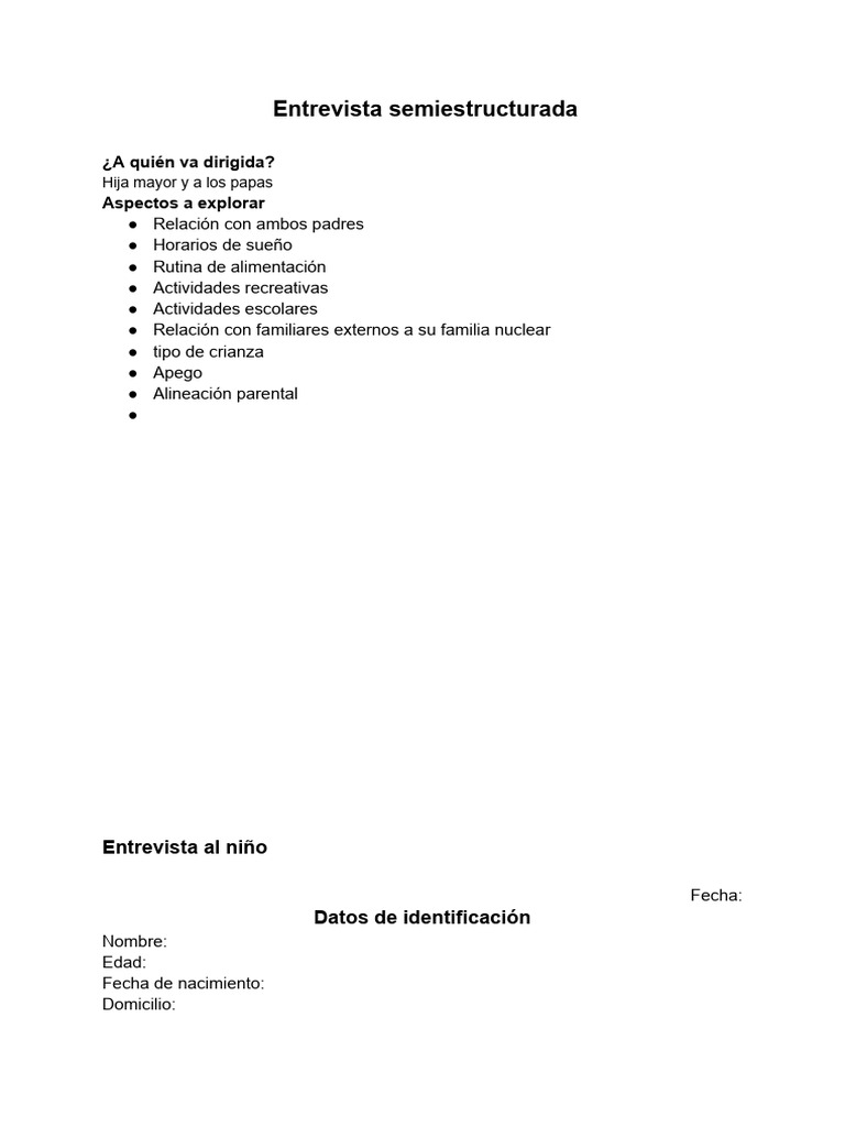 Entrevista Semiestructurada | PDF