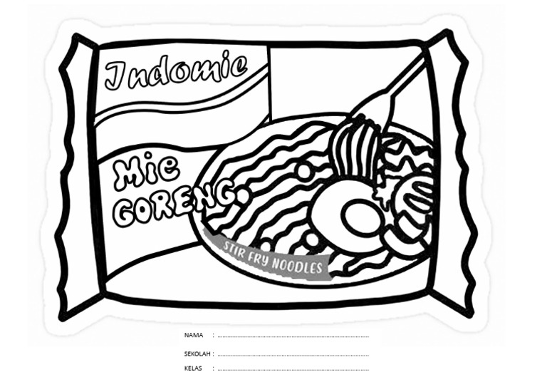 Sketsa Mewarnai Indomie | PDF