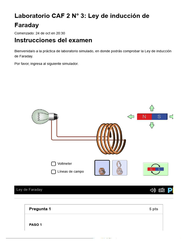 examen-laboratorio-caf-2-n-3-ley-de-induccion-de-faraday_compress | PDF | Inducción ...