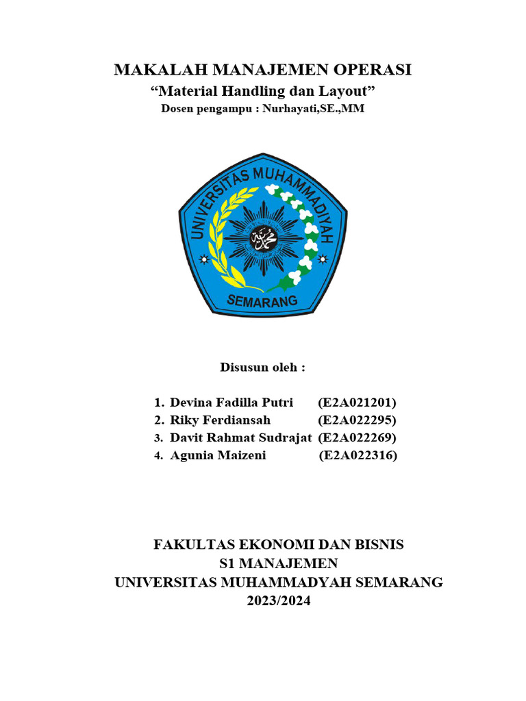 MAKALAH Material Handling&Layout | PDF