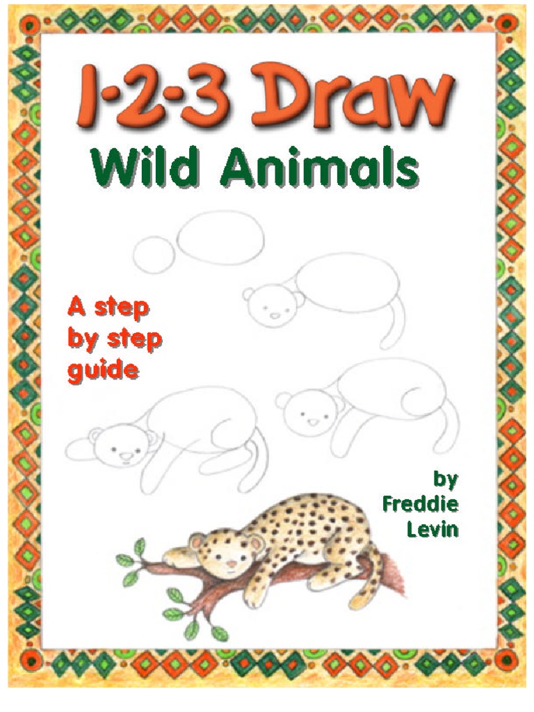 Steve Barr - 123 Draw Cartoon Wild Animals | PDF | Elephant | Hippopotamus