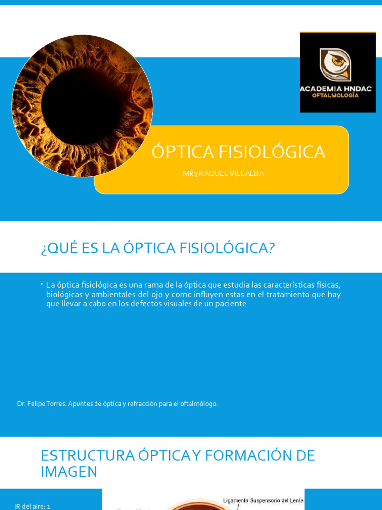Optica Del Ojo Humano y Ojo Esquematico | PDF