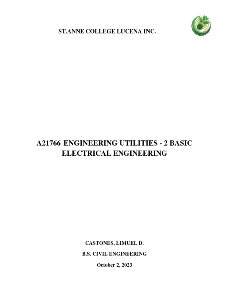 Castones - Engineering Utilities - 1 Basic Electrical Engineering - Lightning | PDF | Lightning ...