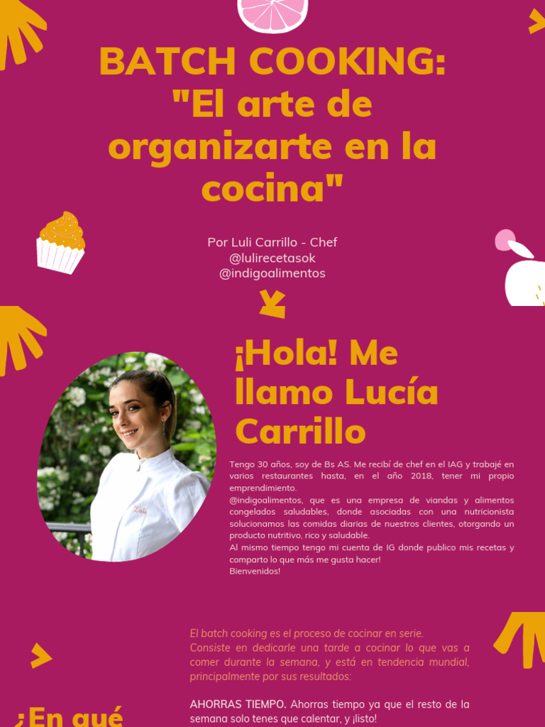 Batch Cooking PPT-2 | PDF | Alimentos | Comida y bebida