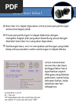 Ukuran Lubang Baut M3 hingga M12 | PDF